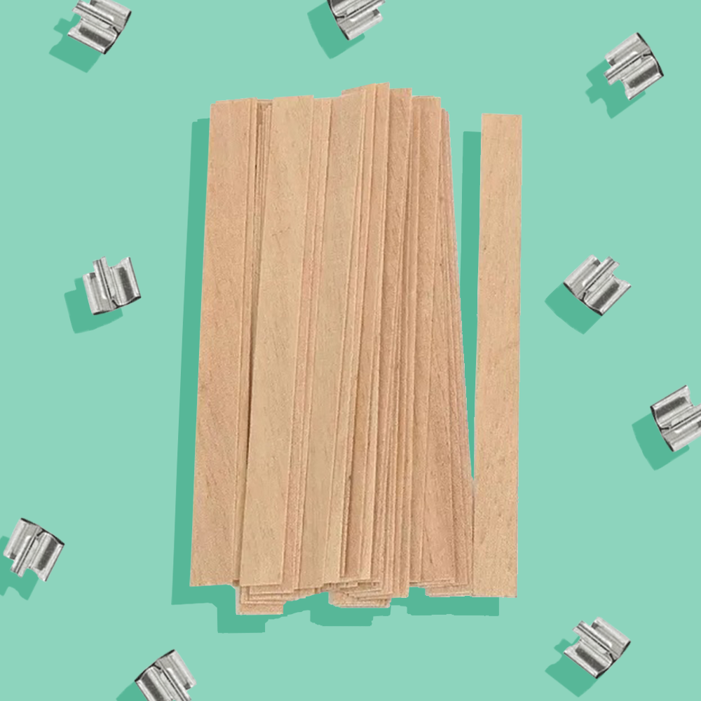 Mèches en bois simple pour bougies naturelles | Smellingood